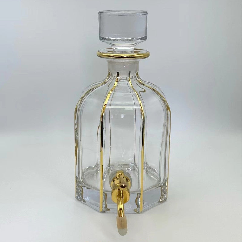 640 ml Hand Draw Real Gold Line Luxury Oud Oil Display Glass botttle D ...